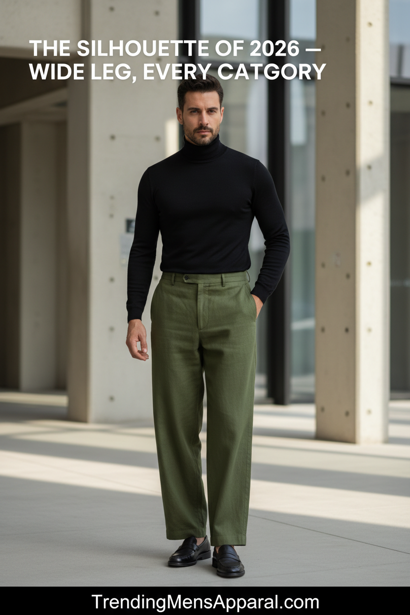 Men's Wide Leg Pants Beyond Denim — The Silhouette Trend of 2026 ...